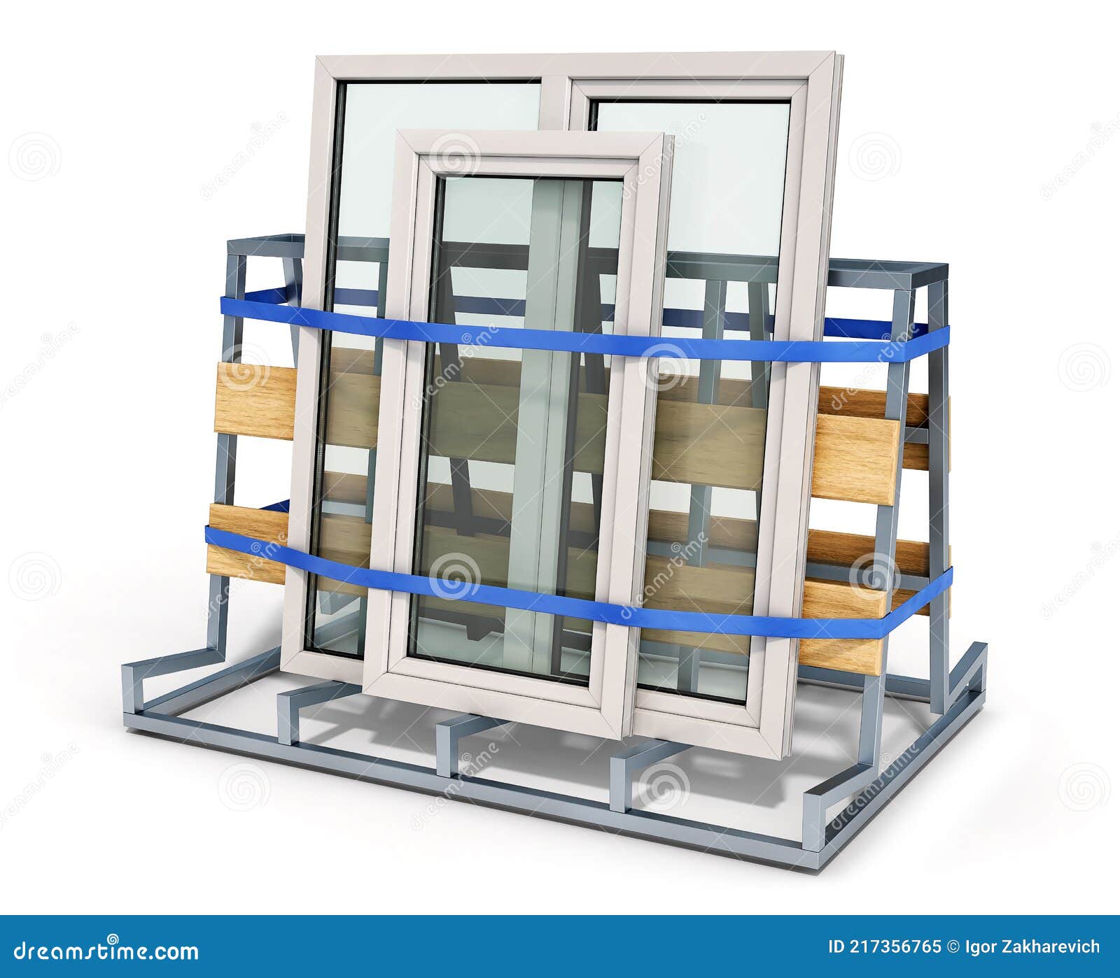 PVC Windows are Fixed To a Pyramid Structure and are Ready To Delivery ...