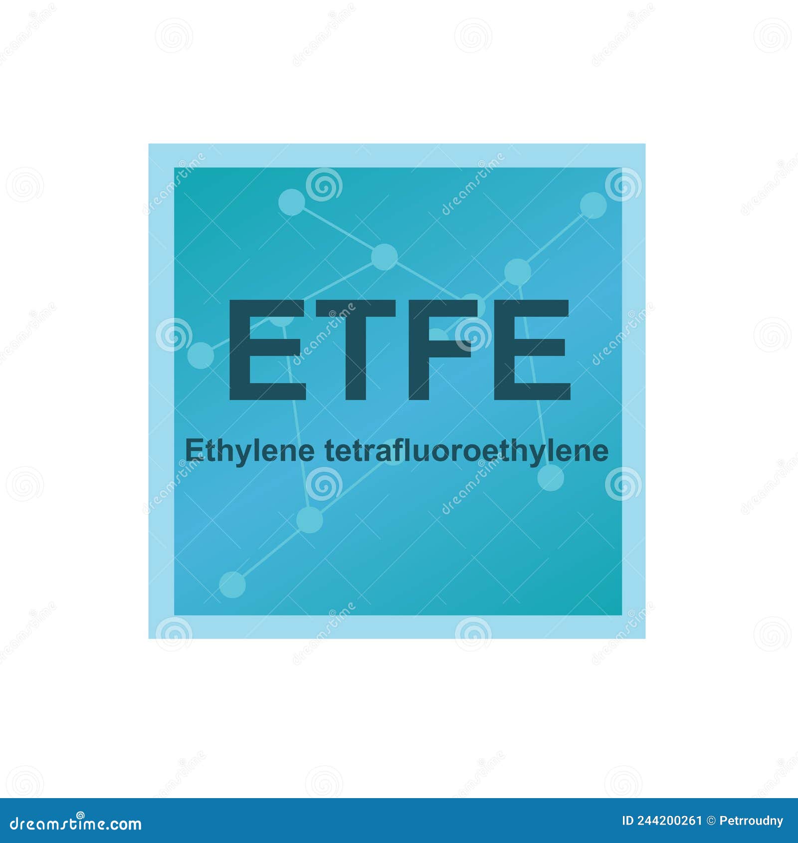 Vector Symbol of Ethylene Tetrafluoroethylene ETFE Polymer on the ...