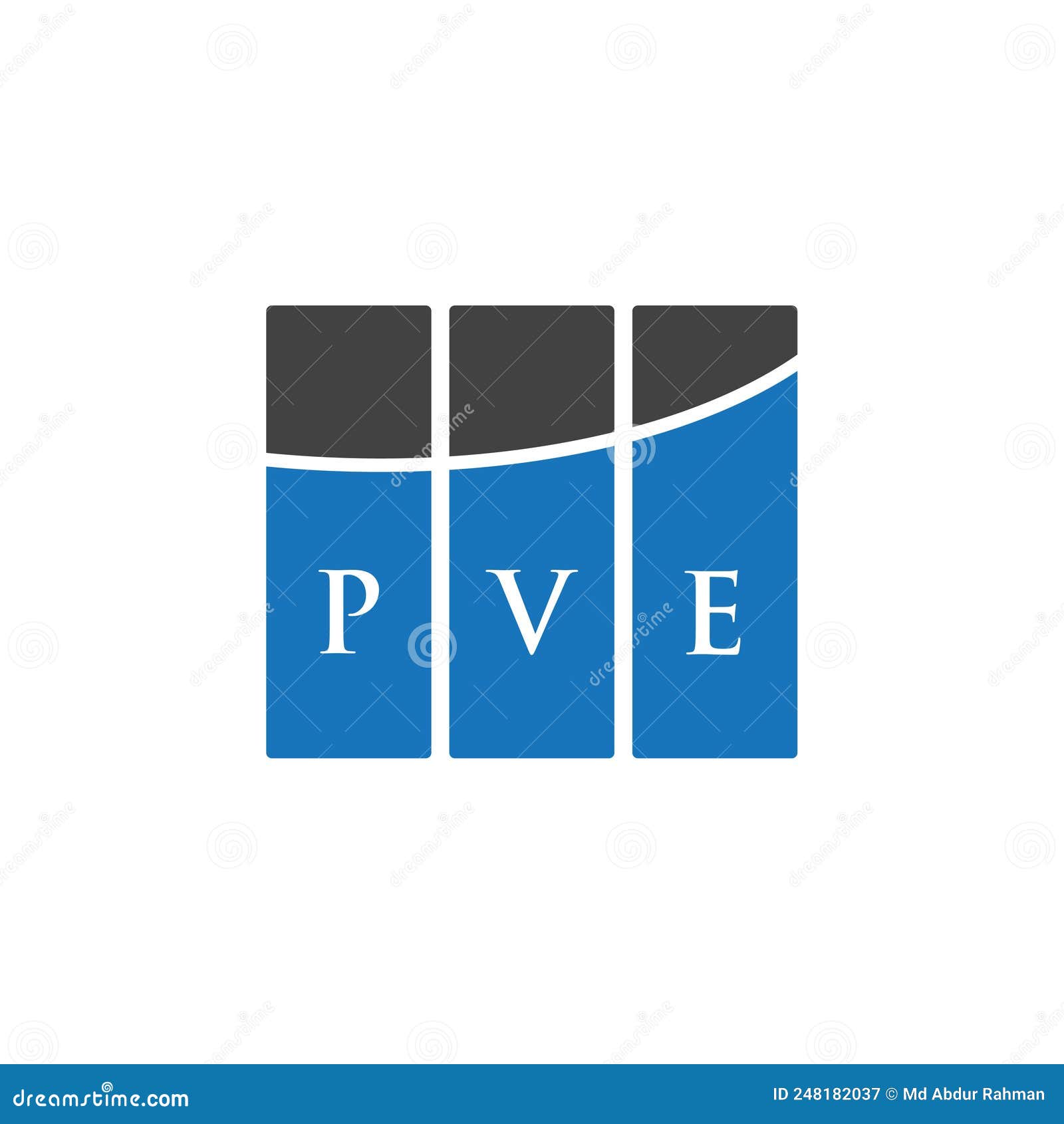 PVE Letter Logo Design on WHITE Background. PVE Creative Initials ...