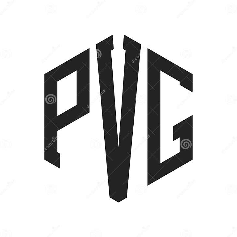 PVG Logo Design. Initial Letter PVG Monogram Logo Using Hexagon Shape ...