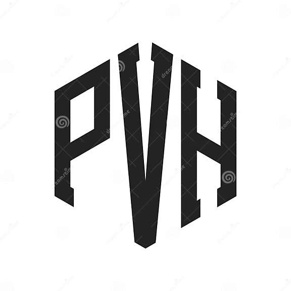 PVH Logo Design. Initial Letter PVH Monogram Logo Using Hexagon Shape ...