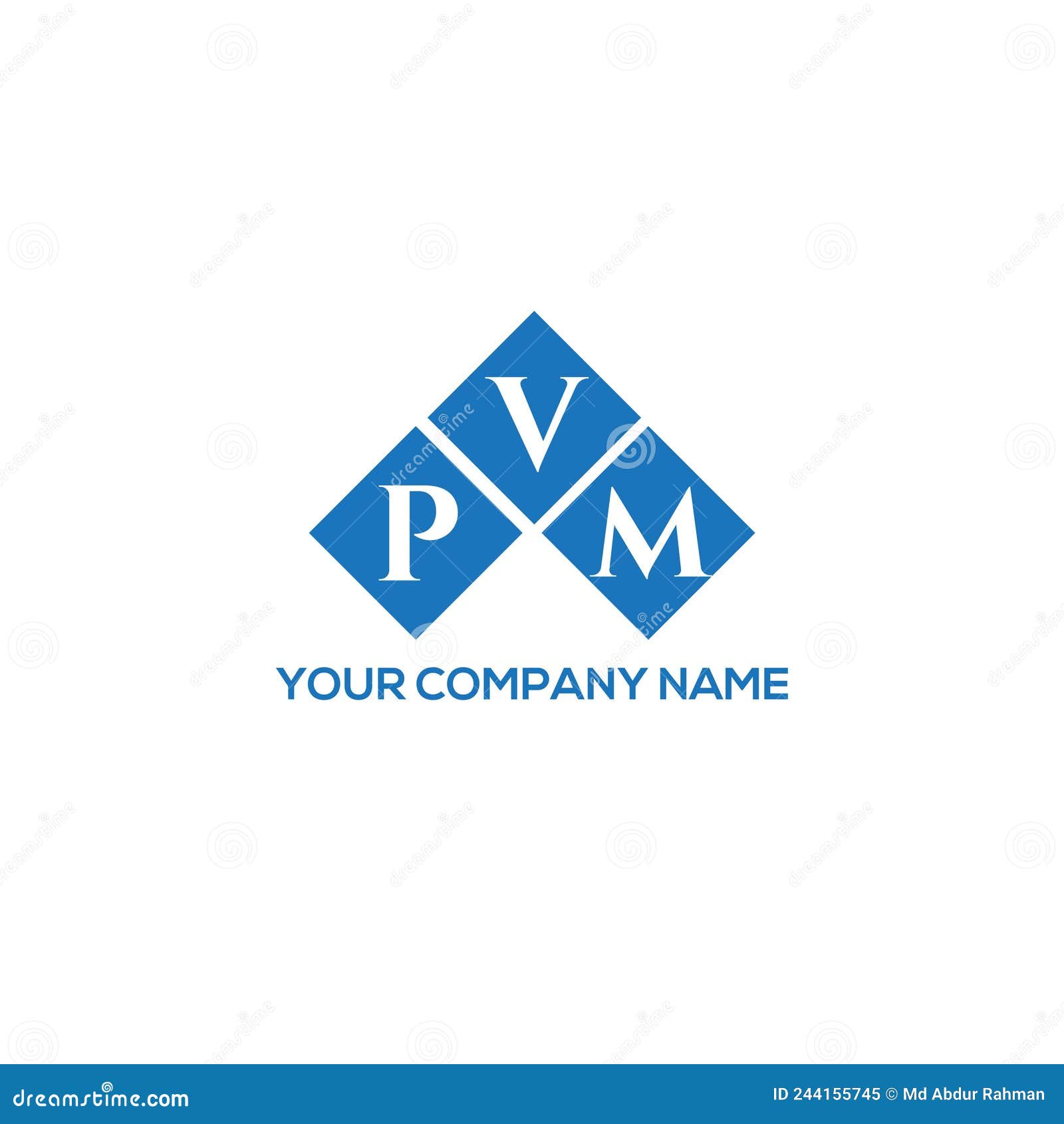 PVM Letter Logo Design on White Background. PVM Creative Initials ...