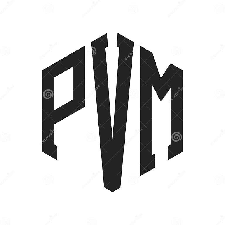 PVM Logo Design. Initial Letter PVM Monogram Logo Using Hexagon Shape ...