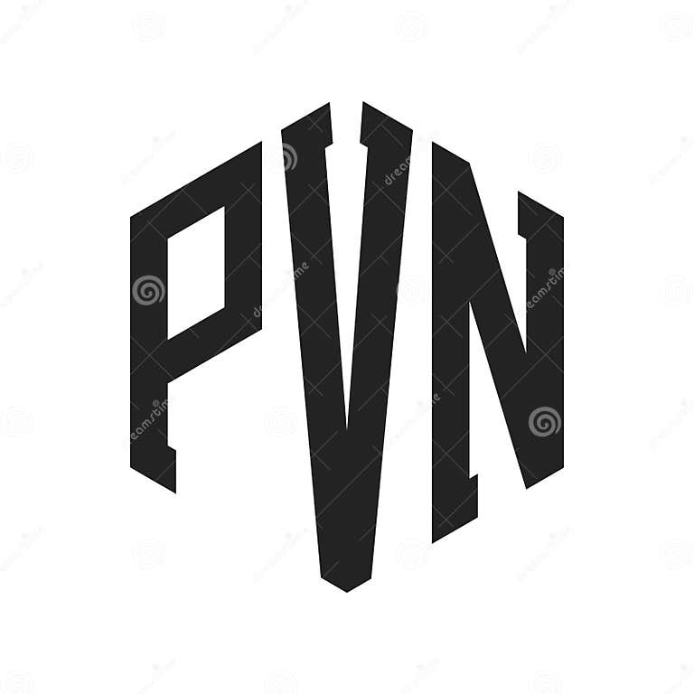 PVN Logo Design. Initial Letter PVN Monogram Logo Using Hexagon Shape ...