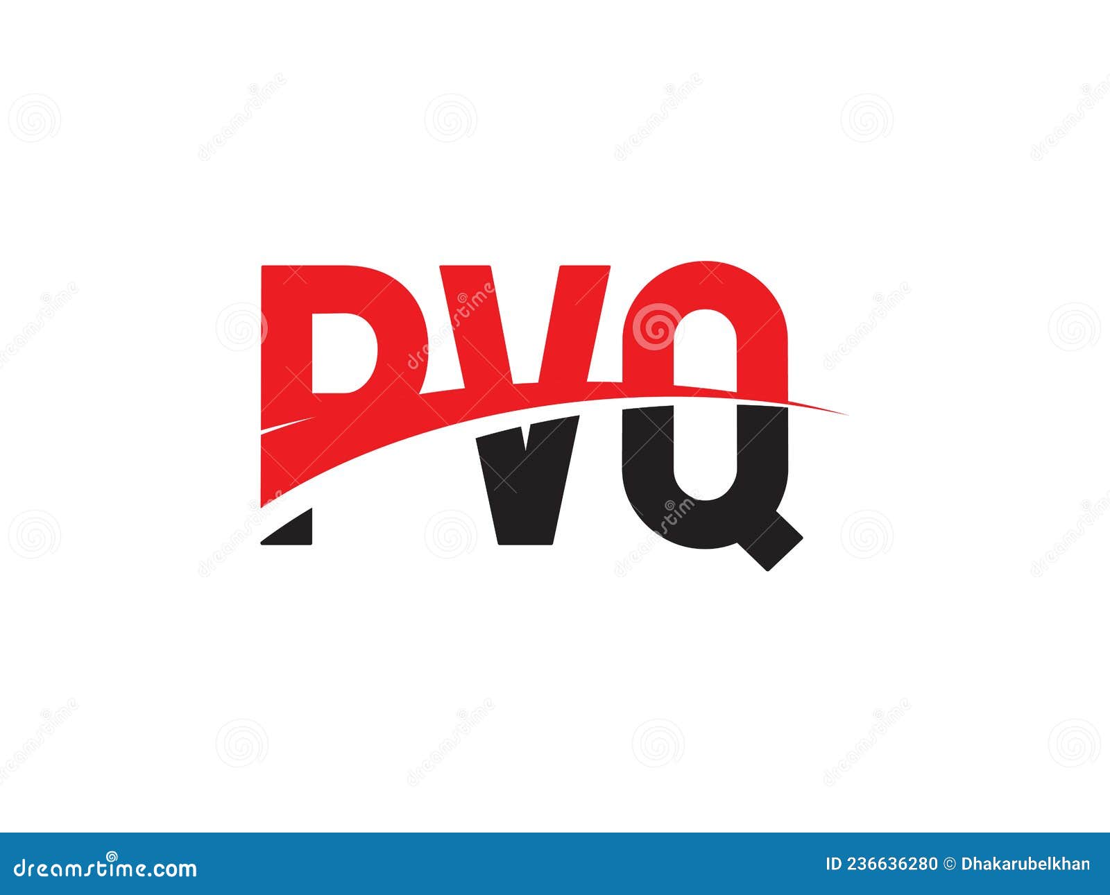PVQ Letter Initial Logo Design Vector Illustration Stock Vector ...