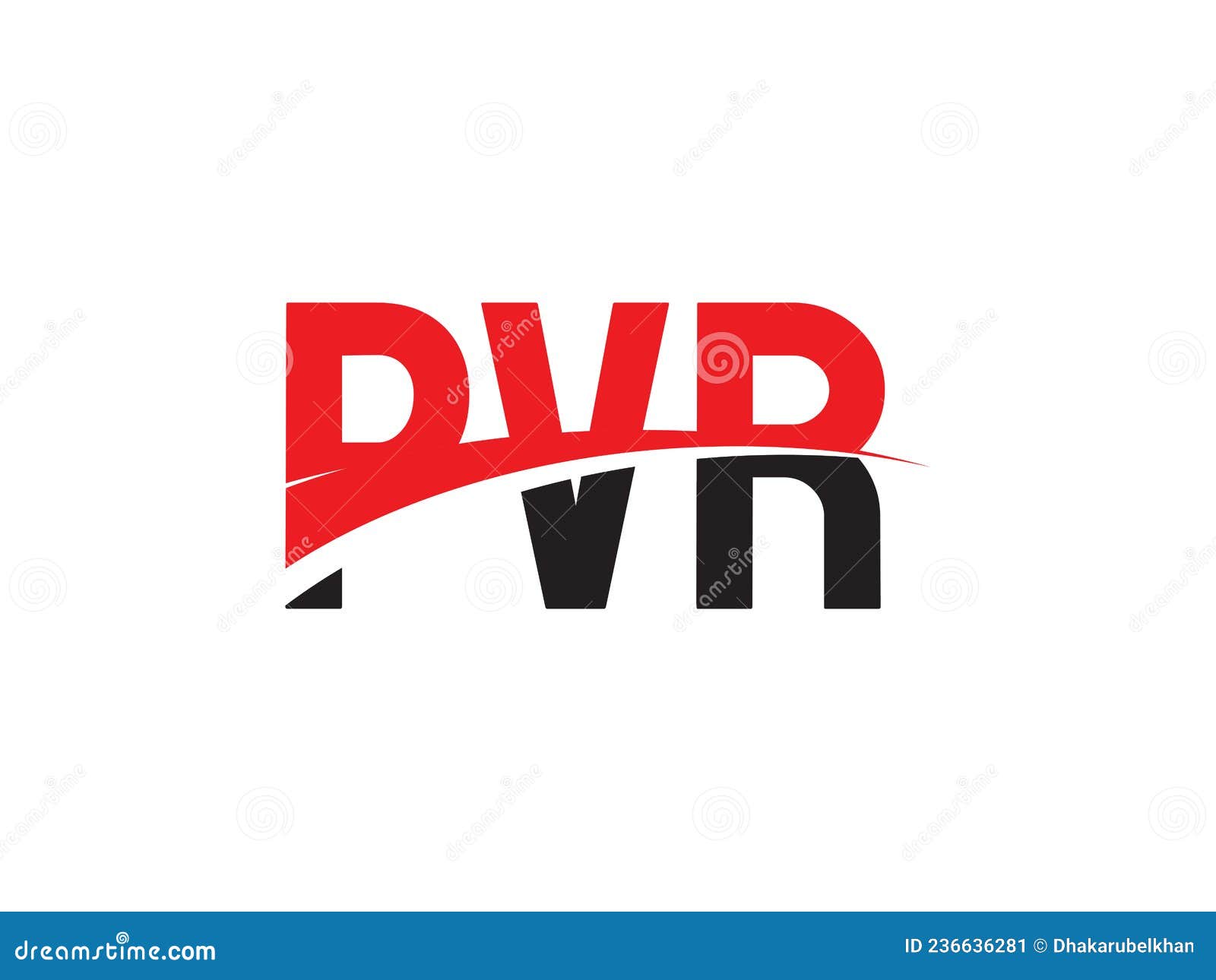 PVR Letter Initial Logo Design Vector Illustration Stock Vector ...