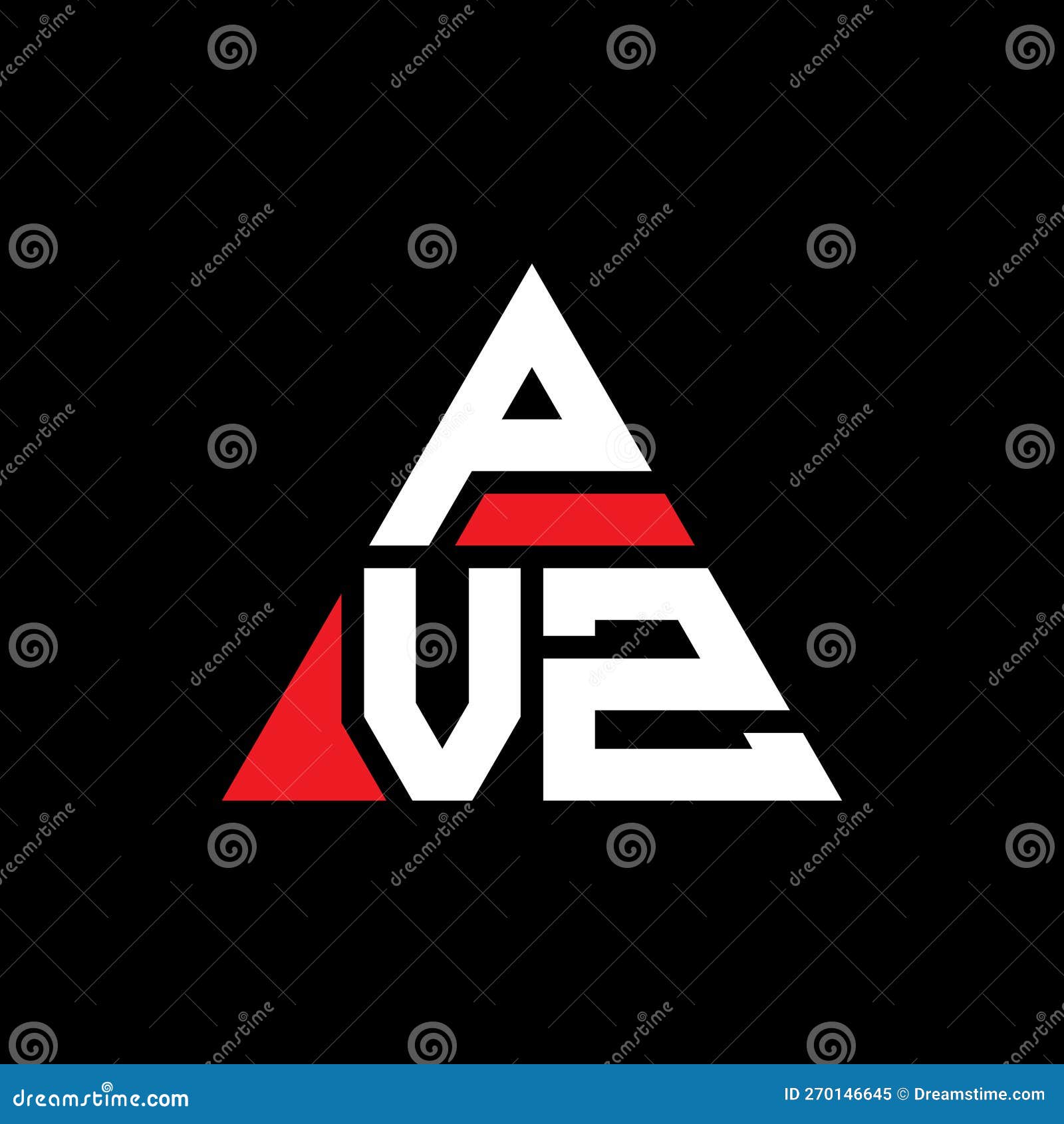 PVZ Triangle Letter Logo Design with Triangle Shape. PVZ Triangle Logo ...