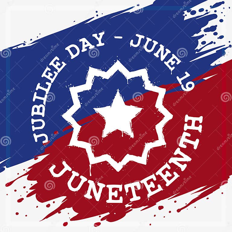 Splashed Juneteenth Flag Like Street Art To Celebrate Its Day, Vector ...