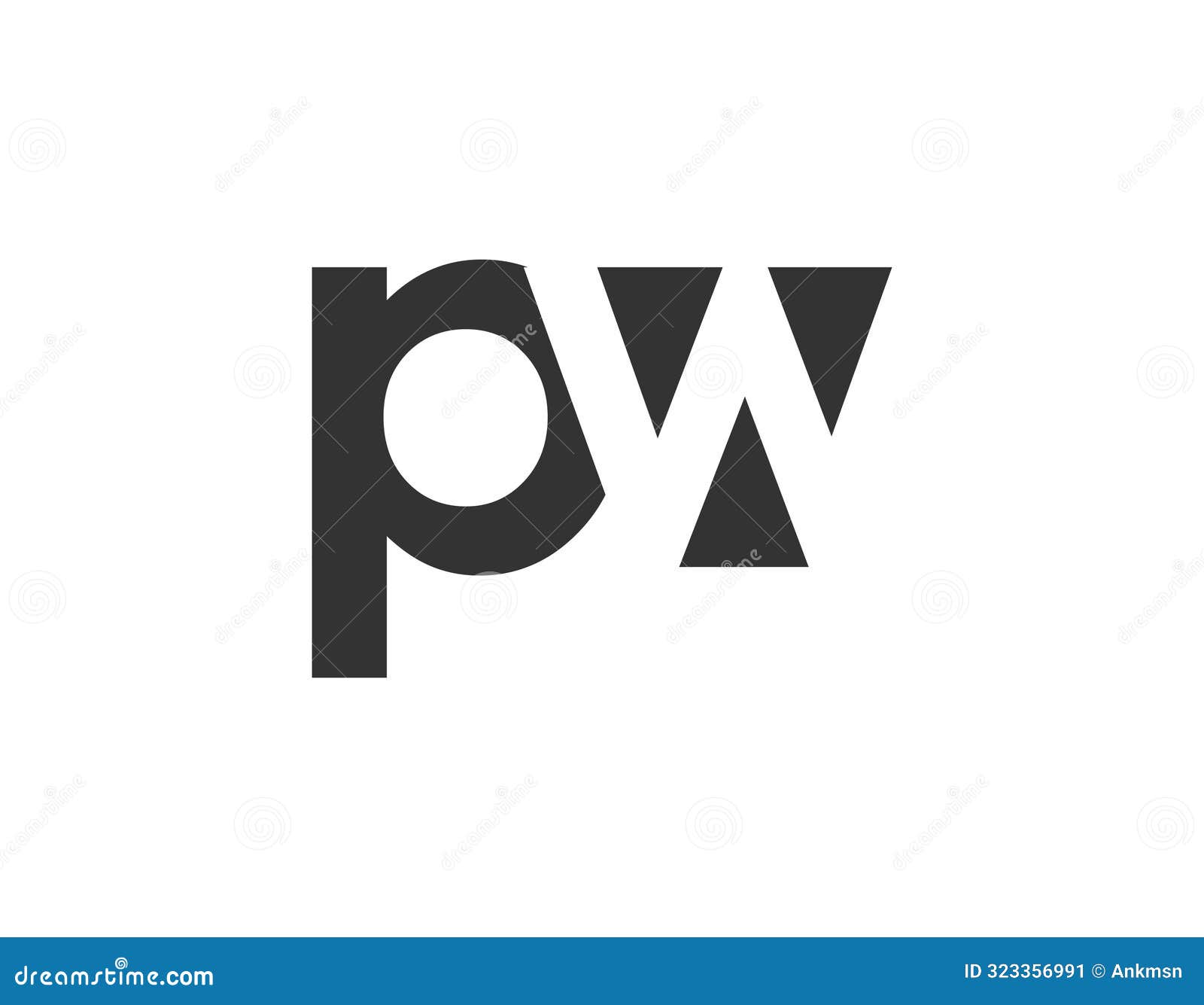 PW Creative Geometric Initial Based Modern and Minimal Logo. Letter P W ...