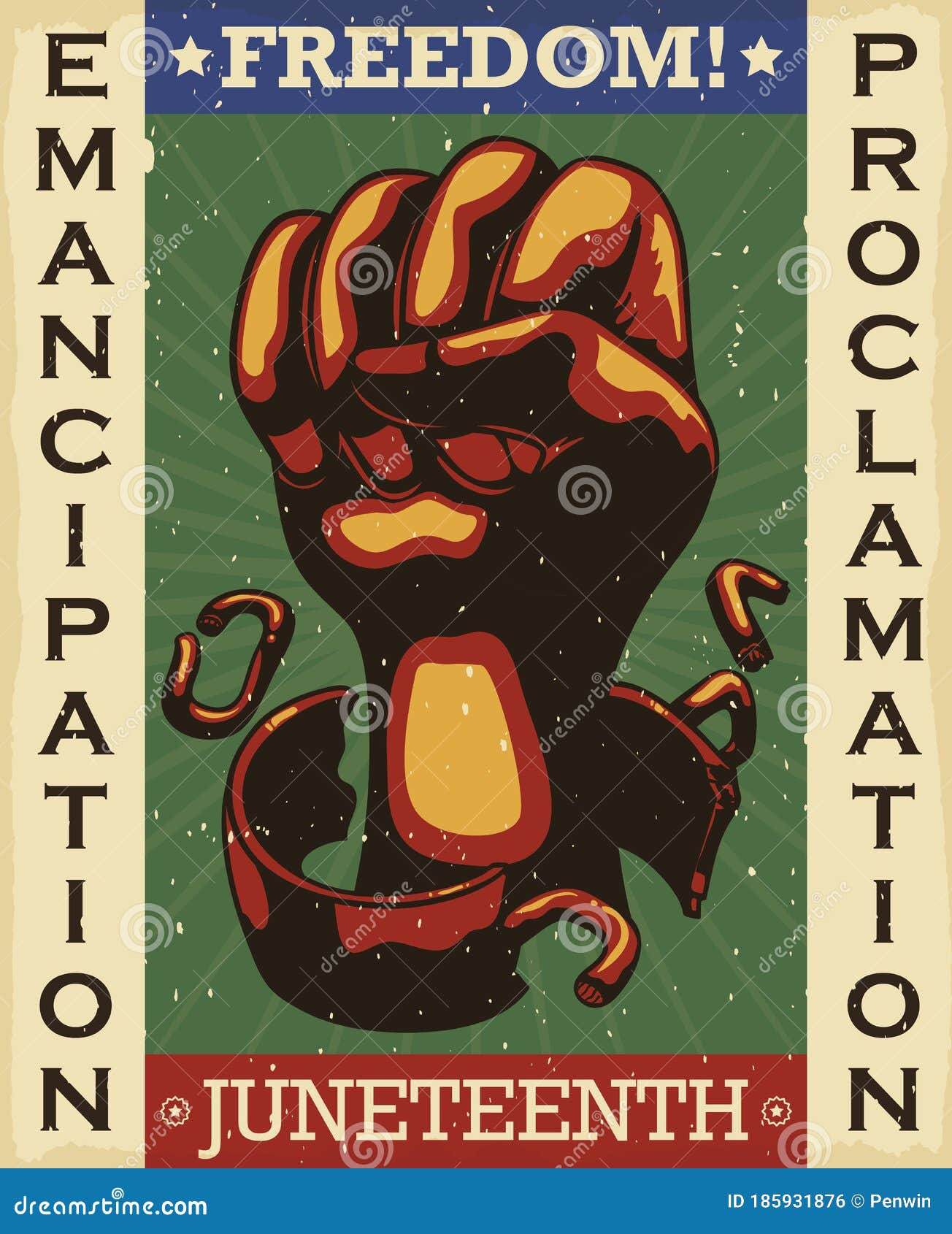 Juneteenth Representing The Liberation Cartoon Vector | CartoonDealer ...