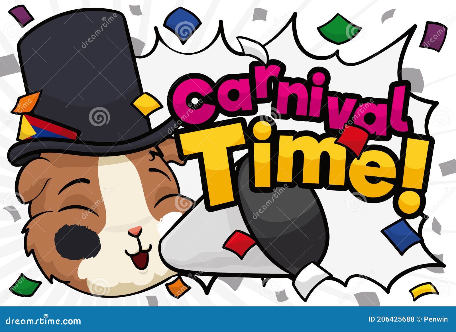 Happy Pericles Carnaval with Megaphone Enjoying the Carnival in Pasto ...