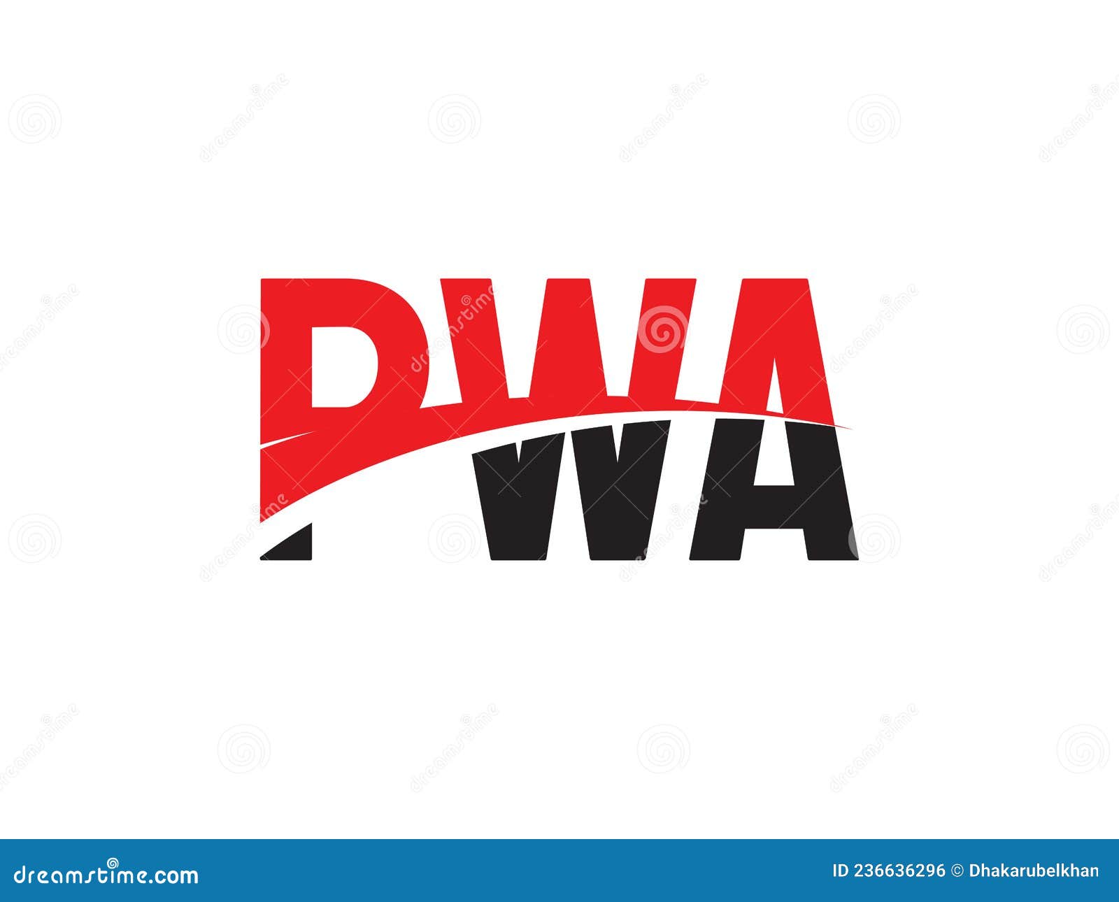 PWA Letter Initial Logo Design Vector Illustration Stock Vector ...
