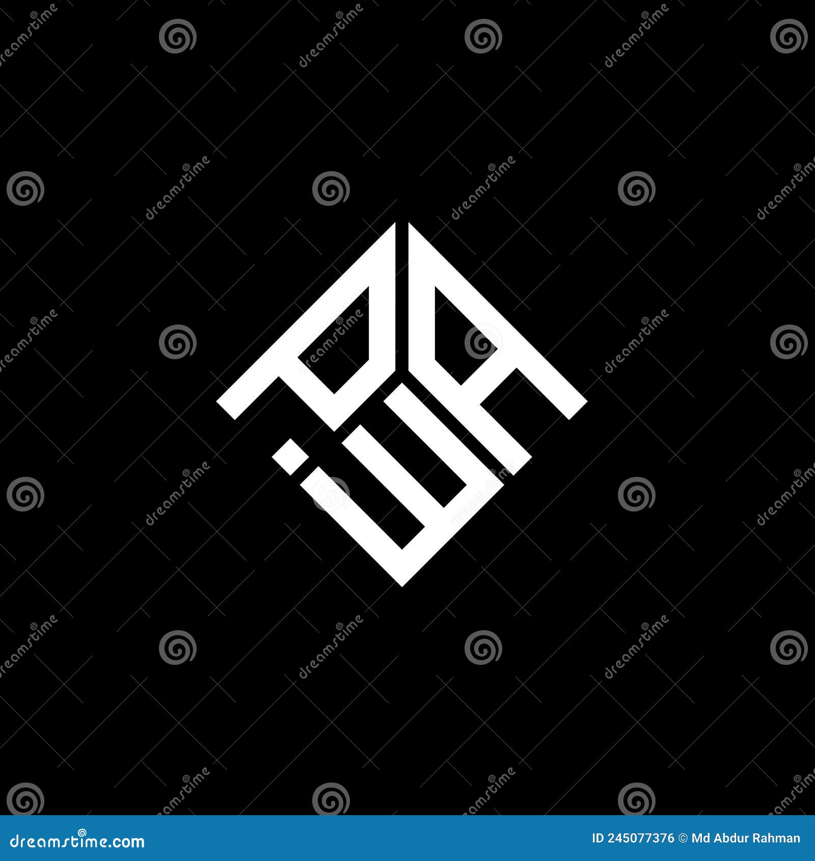 PWA Letter Logo Design On Black Background. PWA Creative Initials ...