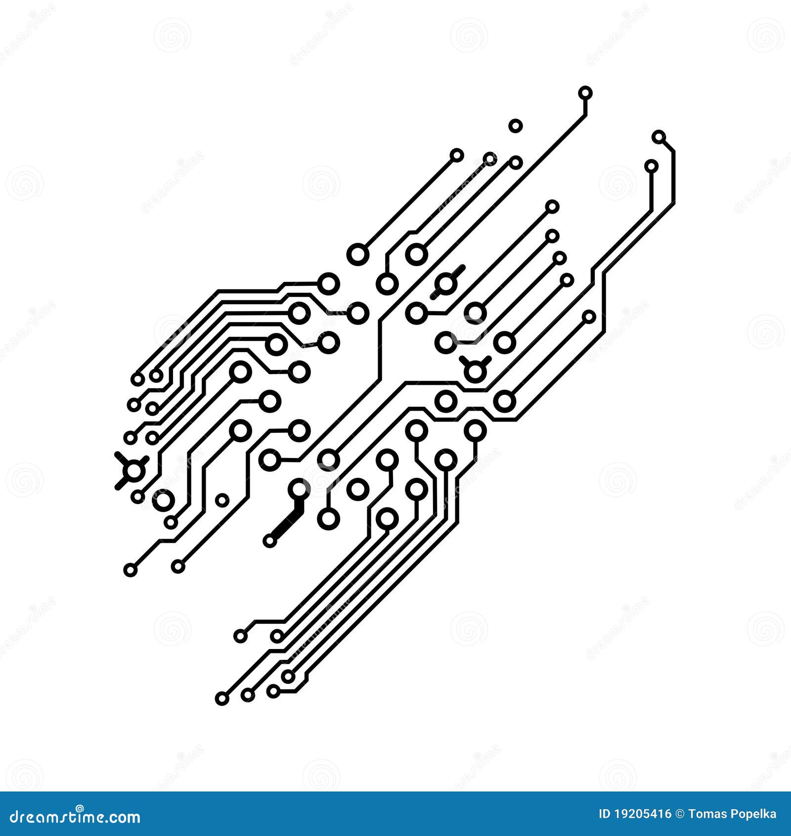 PWB (circuito stampato) 1 illustrazione di stock. Illustrazione di ...