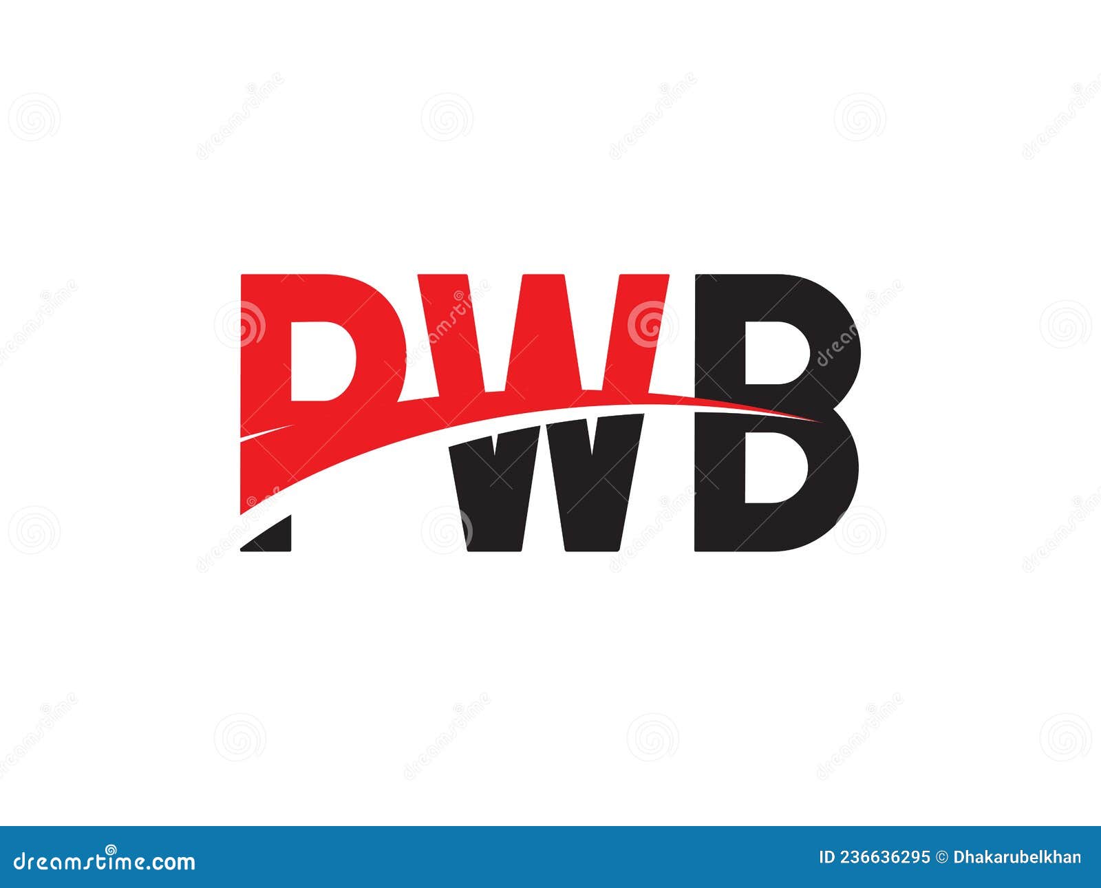 PWB Letter Initial Logo Design Vector Illustration Stock Vector ...