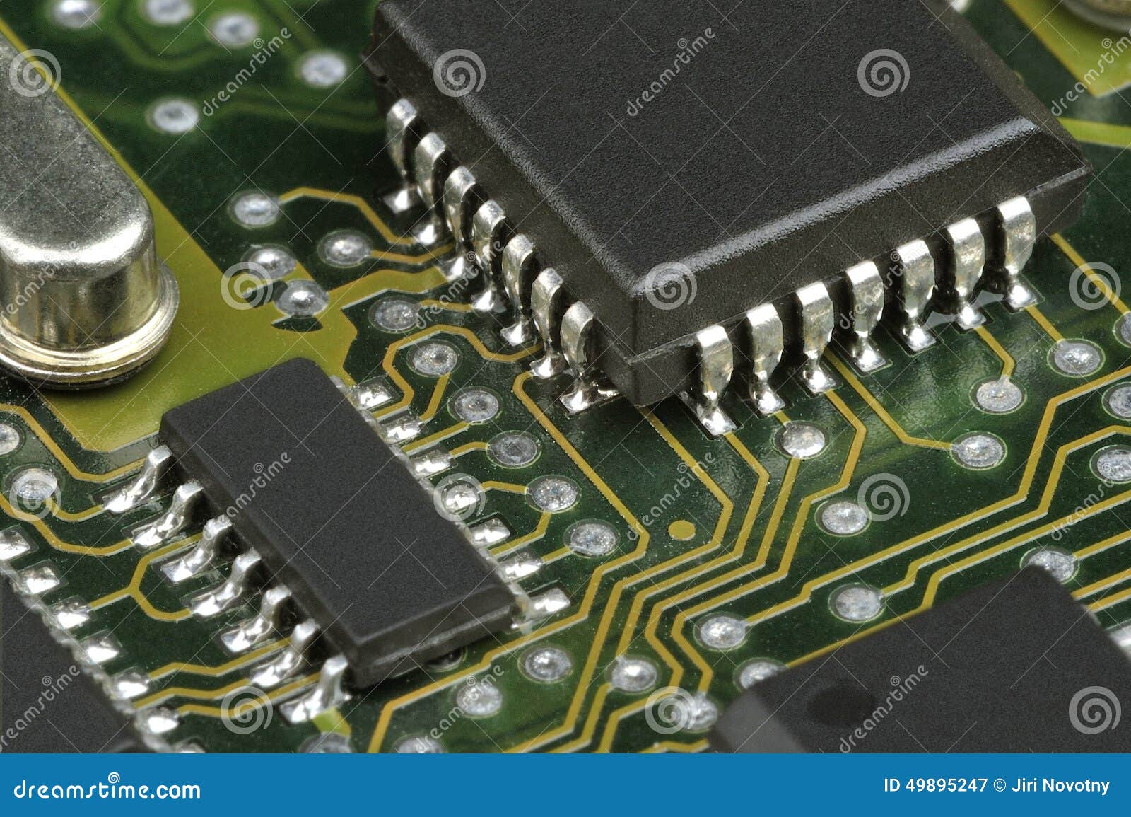 PWB mit Chip stockbild. Bild von prozessor, elektronik - 49895247