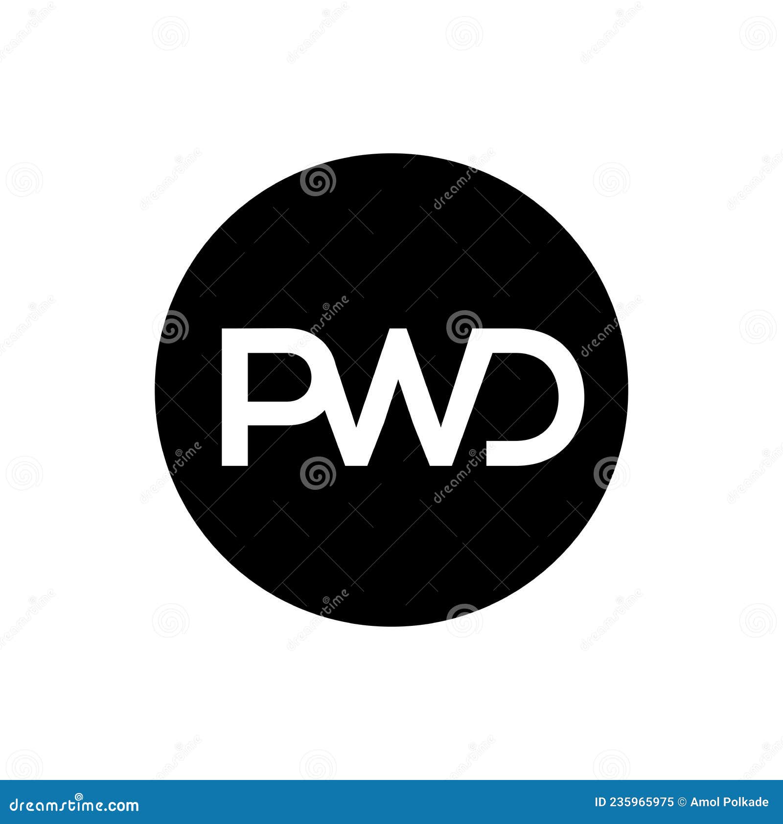 PWD Company Monogram. PWD Letters Logo Initials Stock Vector ...