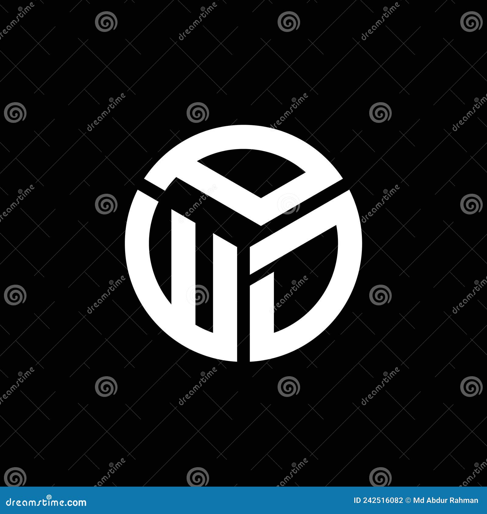 PWD Letter Logo Design on Black Background. PWD Creative Initials ...