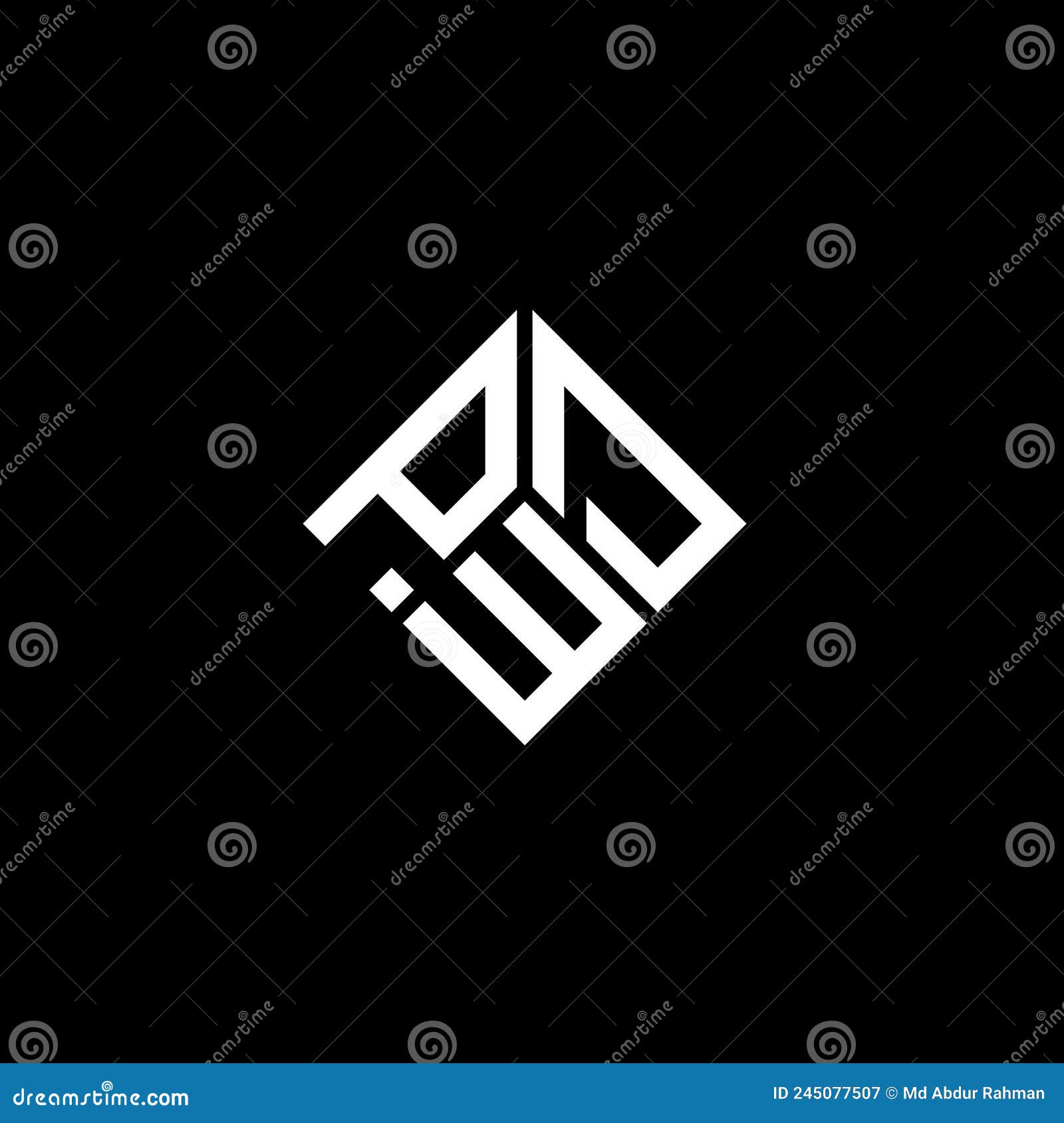 PWD Letter Logo Design on Black Background. PWD Creative Initials ...