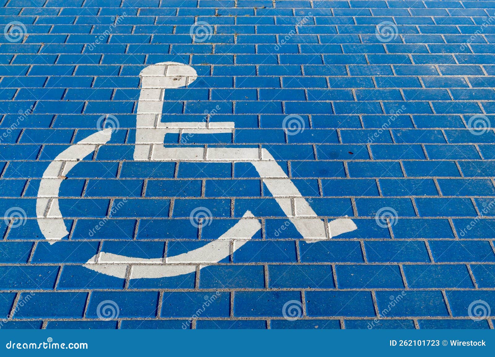 PWD Sign on a Blue Brick Road Stock Image - Image of person, rough ...