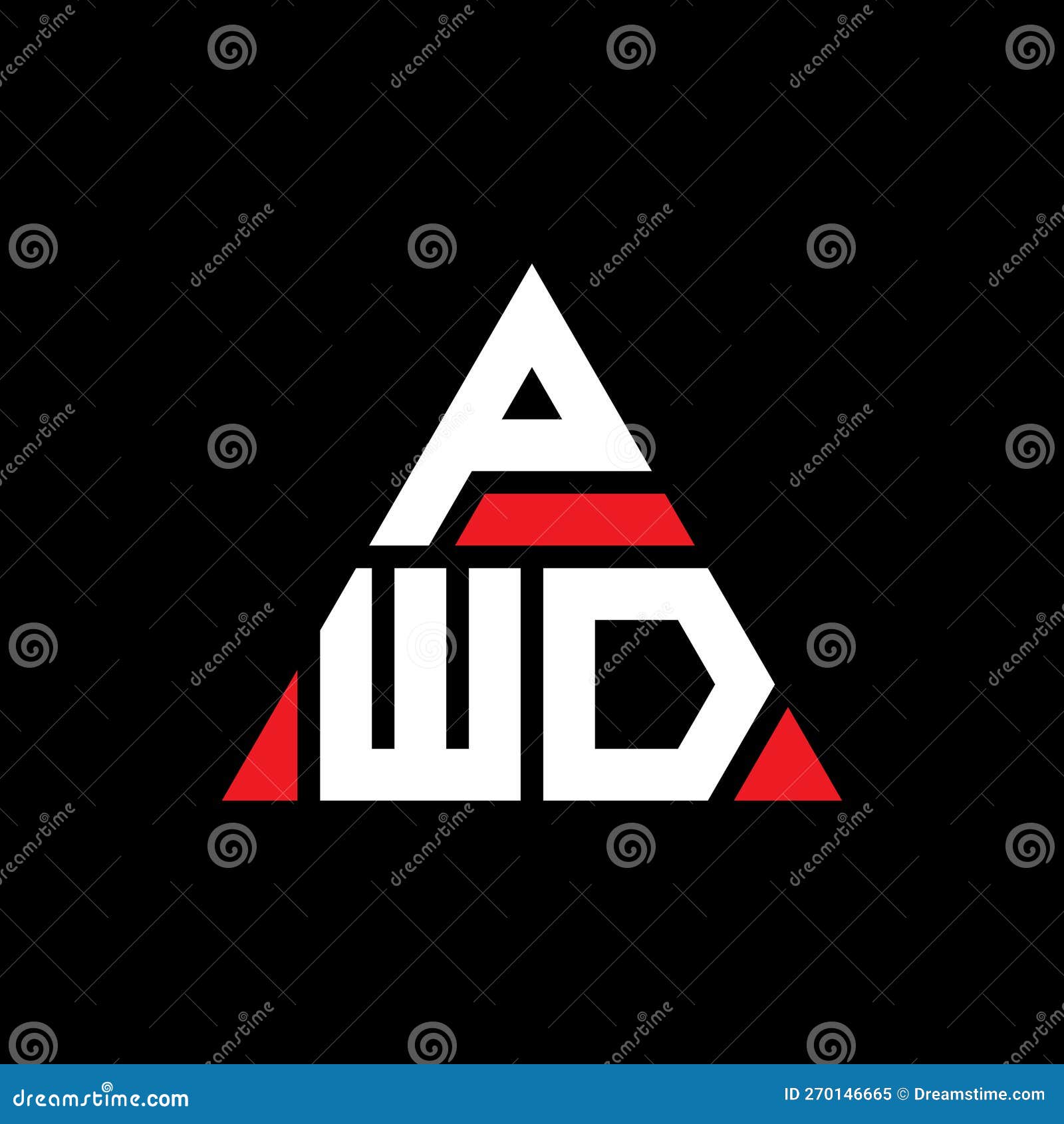 PWD Triangle Letter Logo Design with Triangle Shape. PWD Triangle Logo ...
