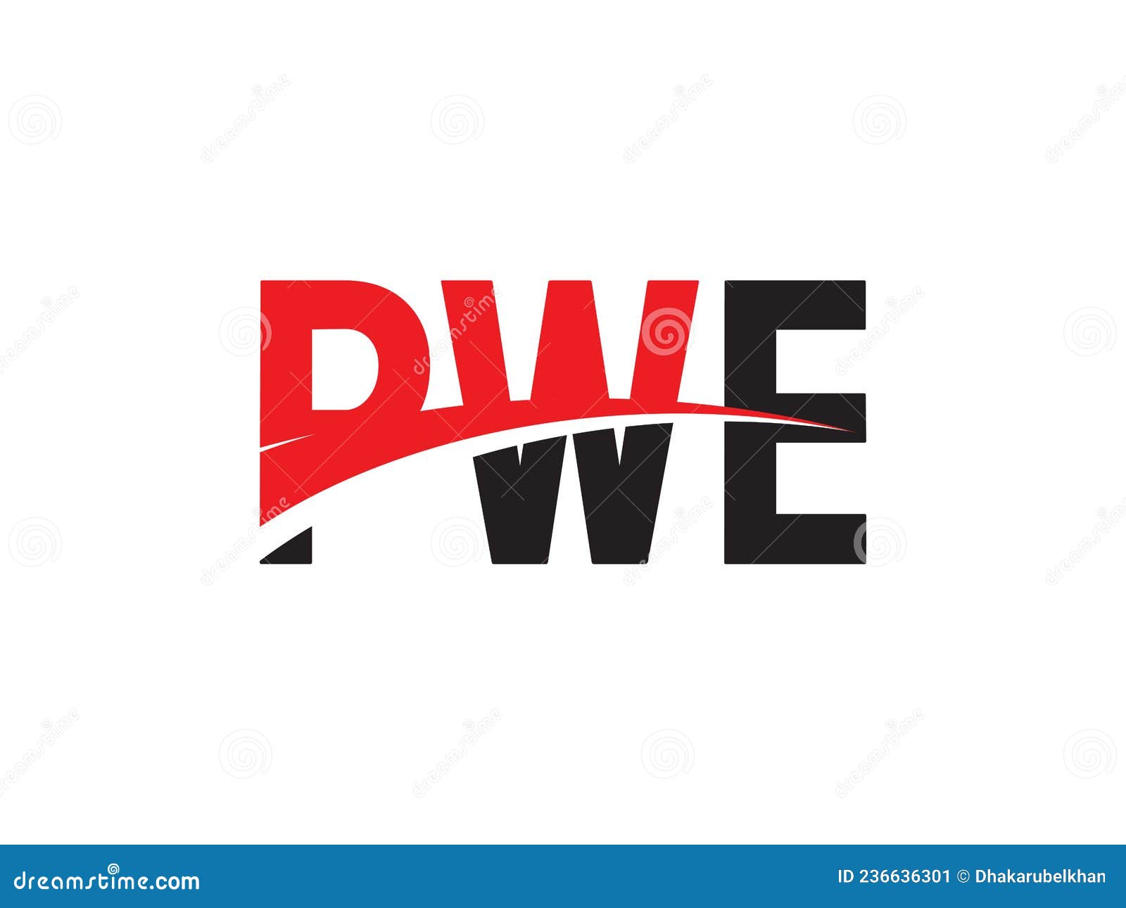 PWE Letter Initial Logo Design Vector Illustration Stock Vector ...