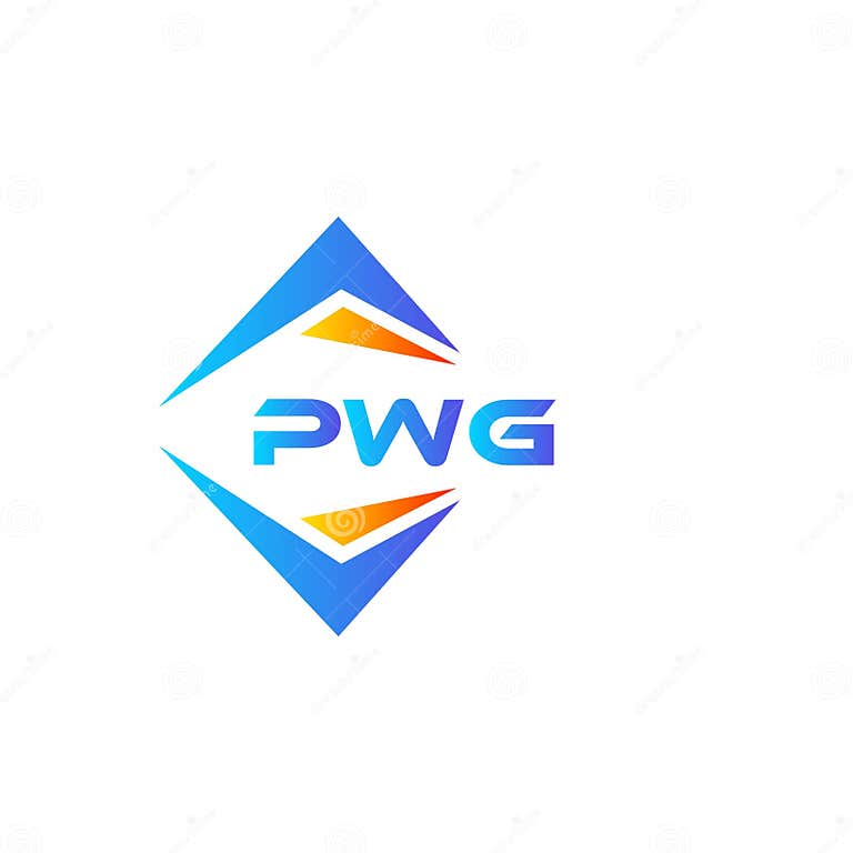 PWG Abstract Technology Logo Design on White Background. PWG Creative ...