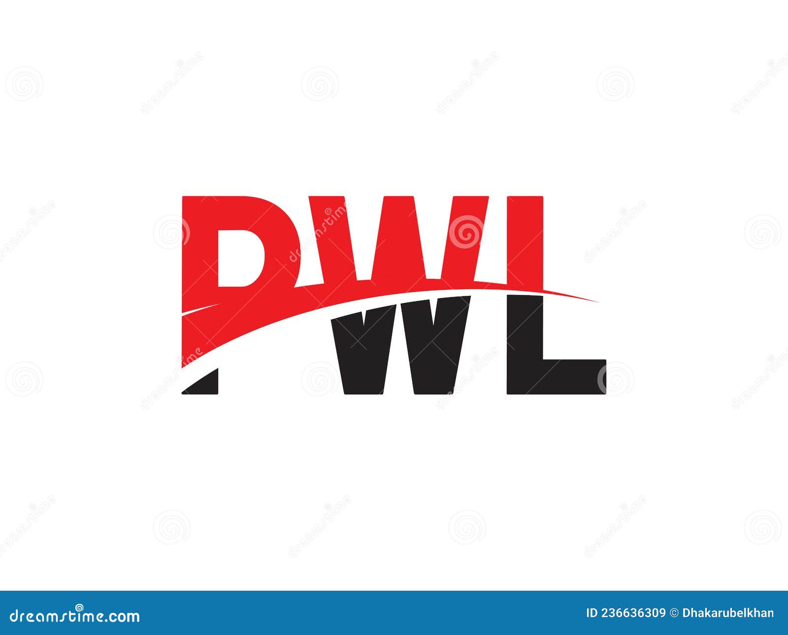 PWL Letter Initial Logo Design Vector Illustration Stock Vector ...