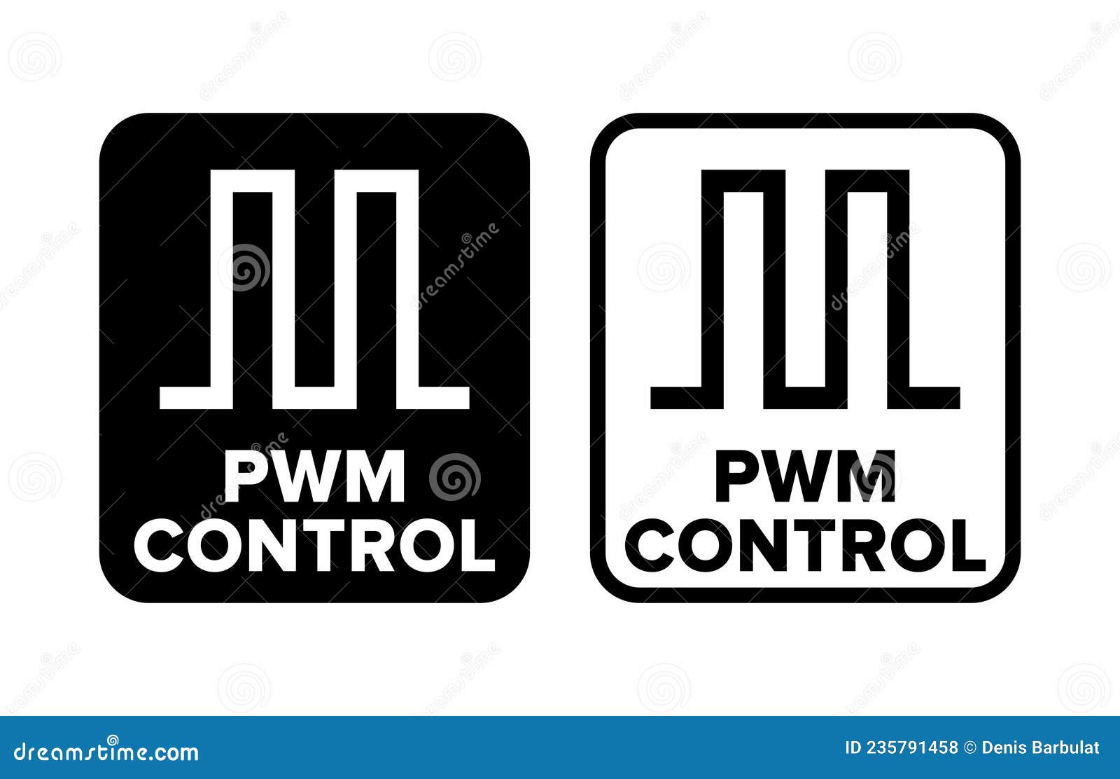 PWM Control Vector Information Sign Stock Vector - Illustration of ...