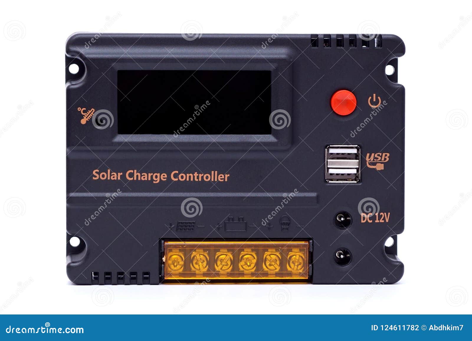 Solar charge controller stock photo. Image of electricity - 124611782