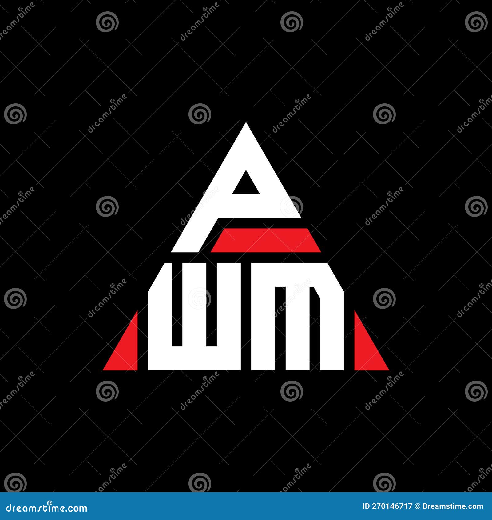 PWM Triangle Letter Logo Design with Triangle Shape. PWM Triangle Logo ...