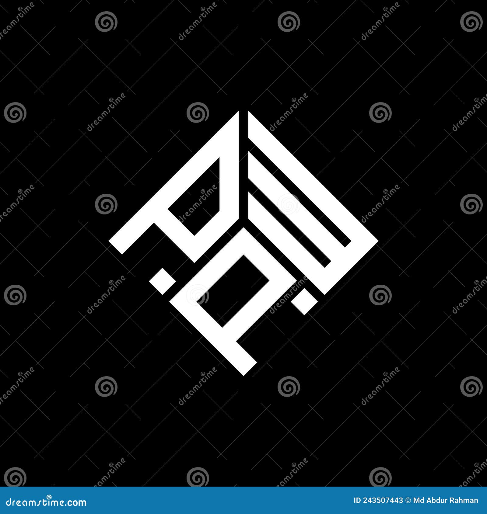 PWP Letter Logo Design On Black Background. PWP Creative Initials ...