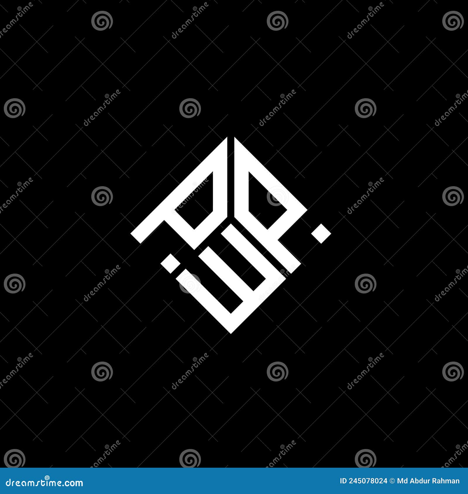 PWP Letter Logo Design On Black Background. PWP Creative Initials ...