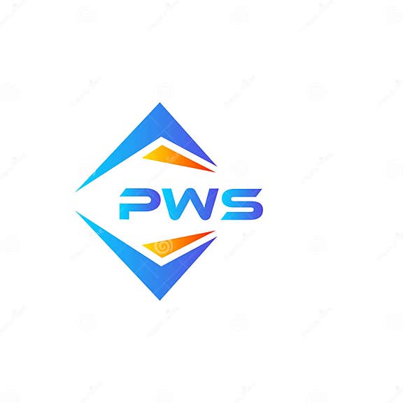 PWS Abstract Technology Logo Design on White Background. PWS Creative ...