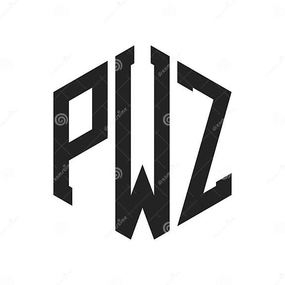 PWZ Logo Design. Initial Letter PWZ Monogram Logo Using Hexagon Shape ...