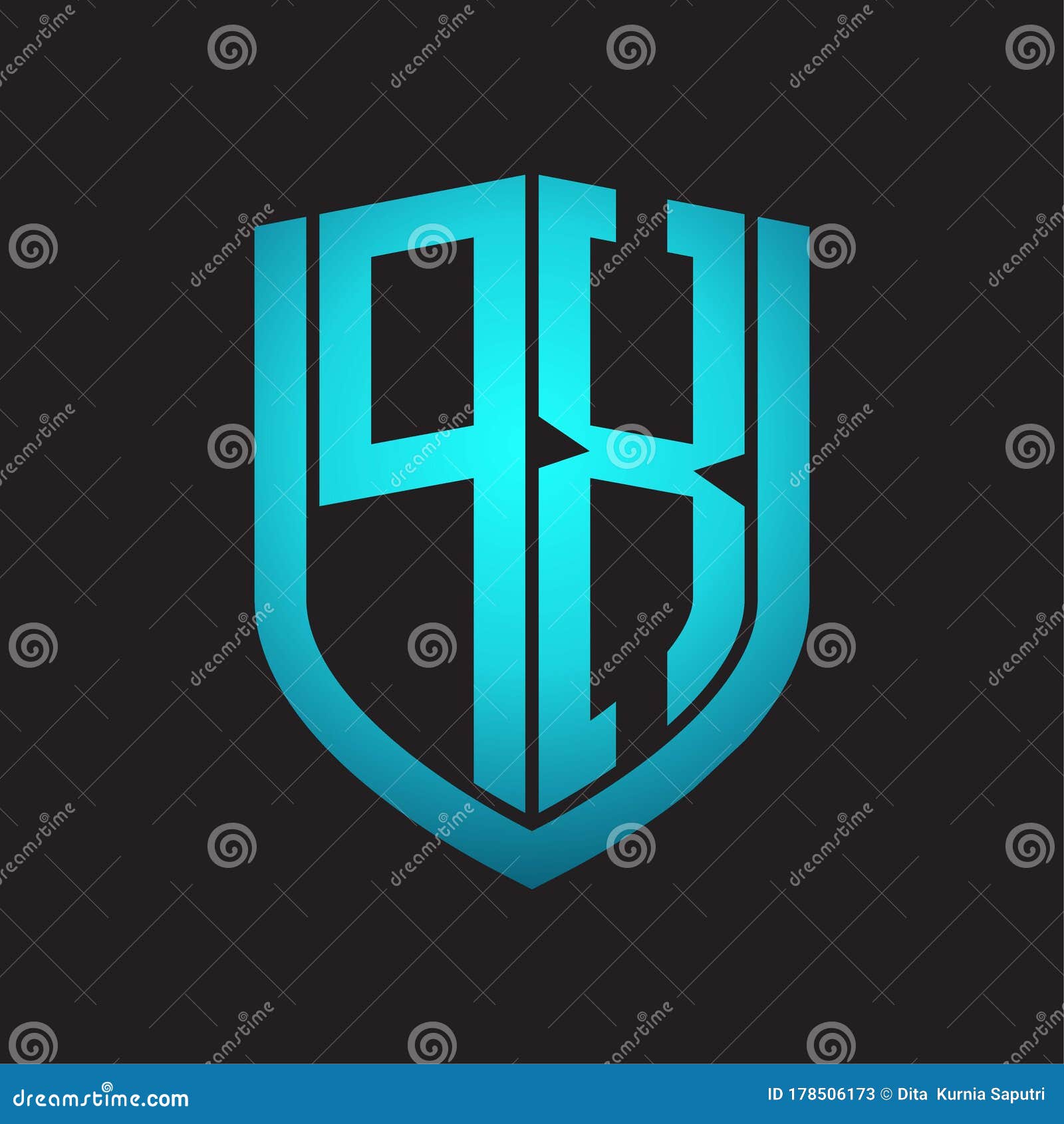 PX Logo Monogram with Emblem Shield Design Isolated with Blue Colors on ...