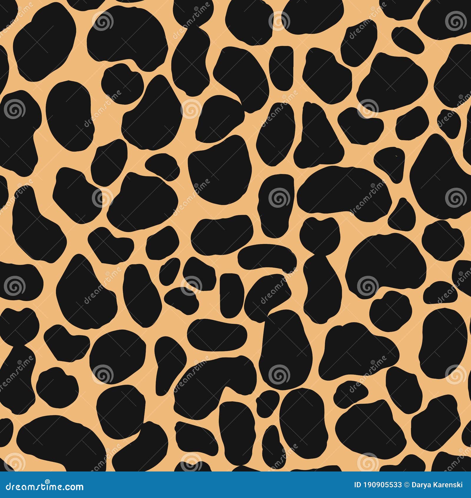 Abstract Asha Animal Spots Seamless Repeat Pattern Cartoon Vector ...