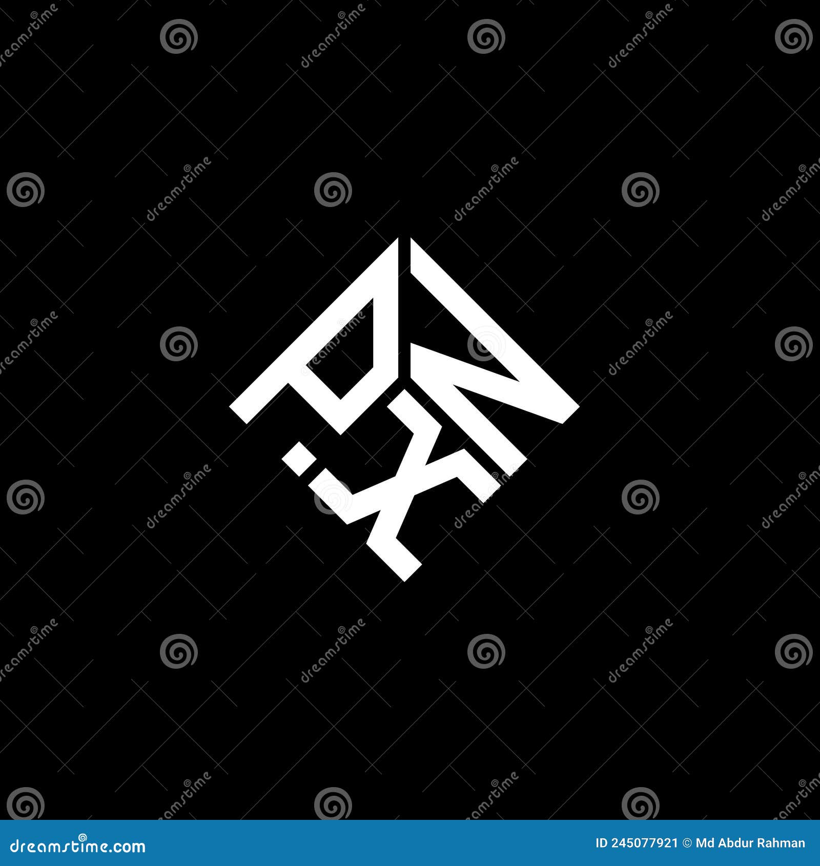PXN Letter Logo Design on Black Background. PXN Creative Initials ...