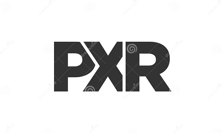 PXR Logo Design Template with Strong and Modern Bold Text. Initial ...