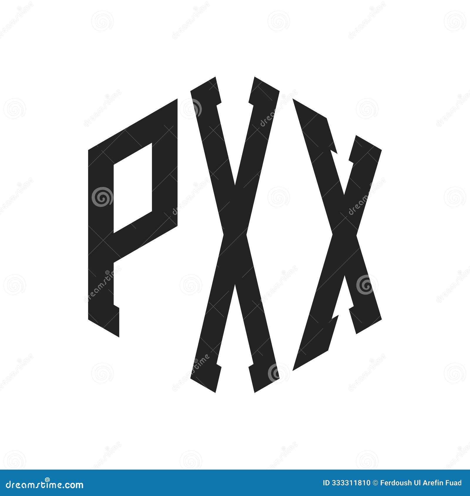PXX Logo Design. Initial Letter PXX Monogram Logo Using Hexagon Shape ...
