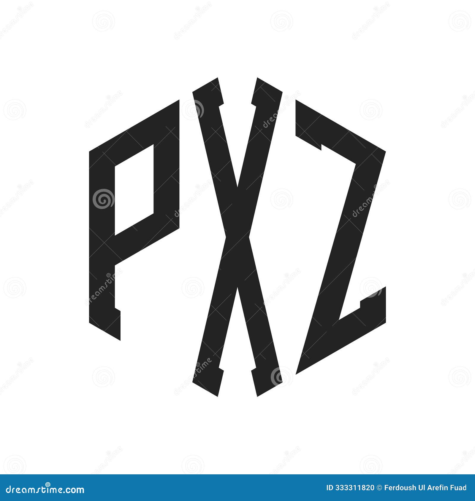 PXZ Logo Design. Initial Letter PXZ Monogram Logo Using Hexagon Shape ...