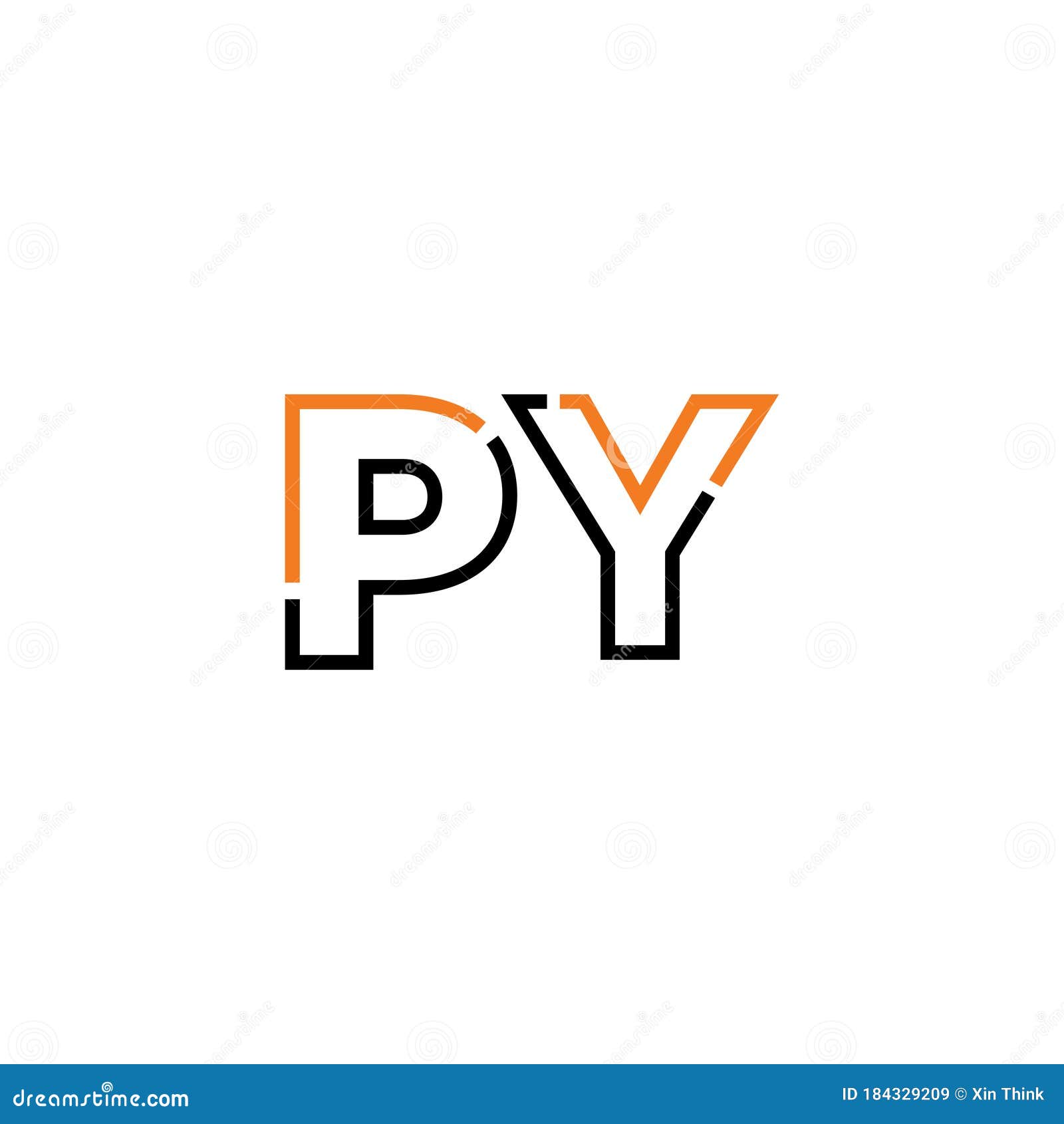 PY Letter Logo Icon Design Template Elements Stock Vector ...
