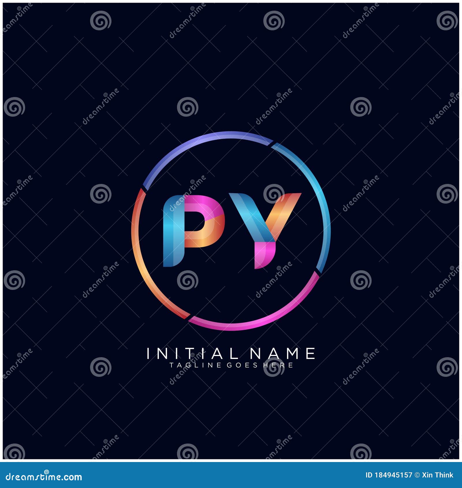 PY Letter Logo Icon Design Template Elements Stock Vector ...