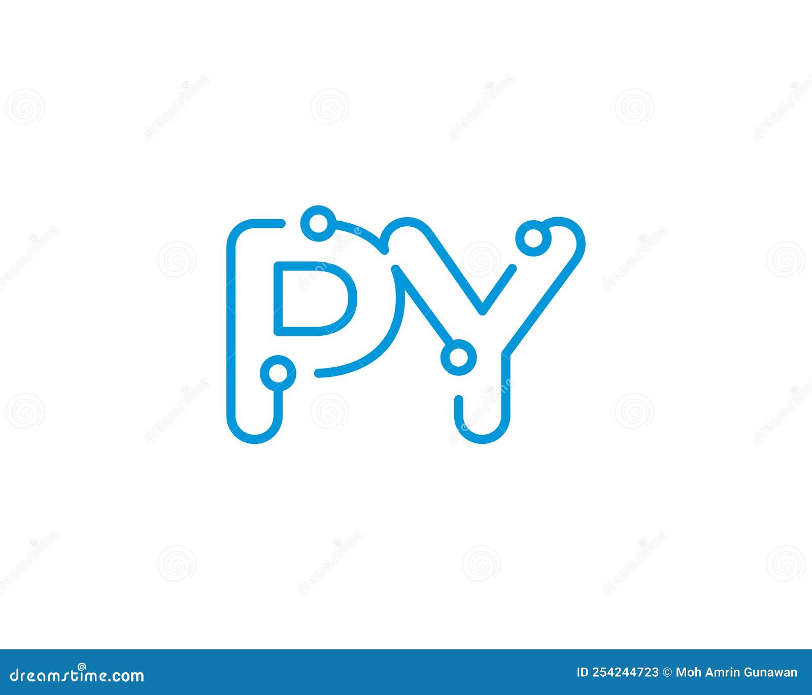 PY Letters, Electronic Circuit, Technology Logo Design Vector 001 Stock ...