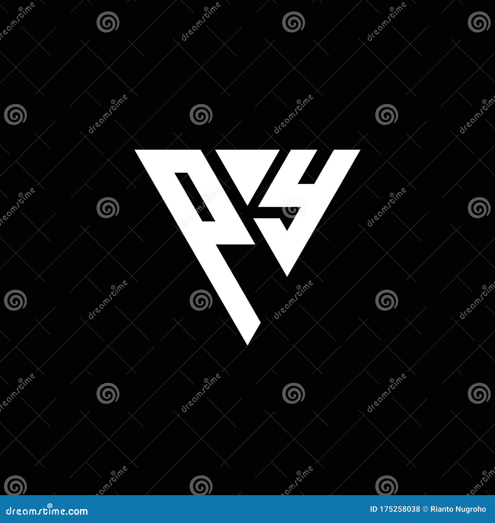 PY Logo Letter Monogram with Triangle Shape Design Template Stock ...