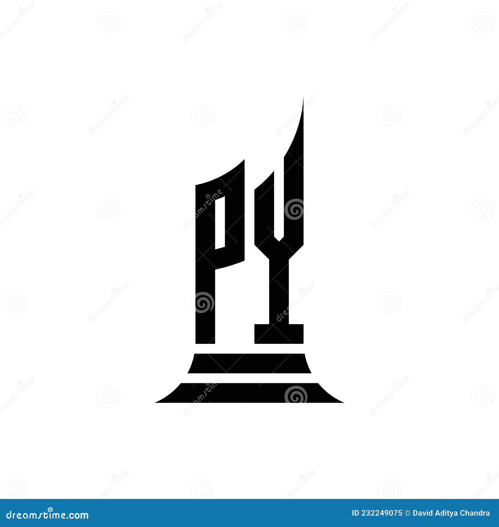 PY Logo Monogram Building Shape Style Stock Vector - Illustration of ...
