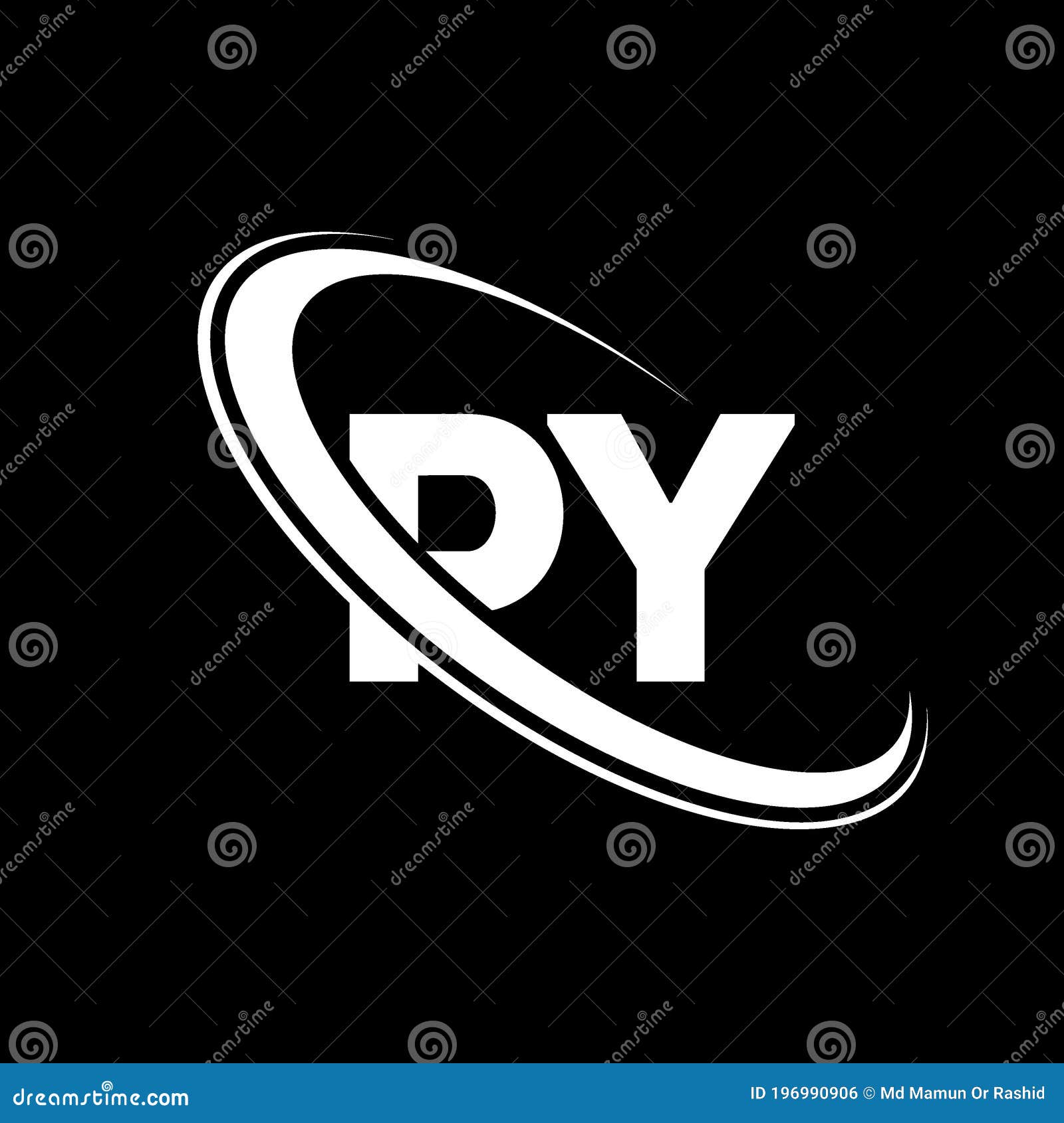 PY Logo. P Y Design. White PY Letter. PY/P Y Letter Logo Design Stock ...