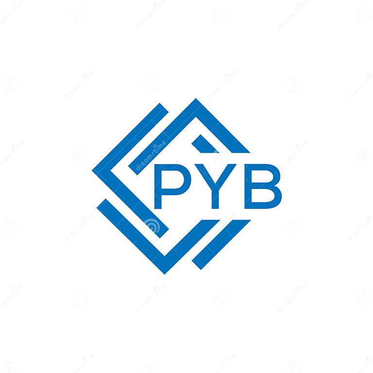 PYB Letter Logo Design on White Background. PYB Creative Circle Letter ...