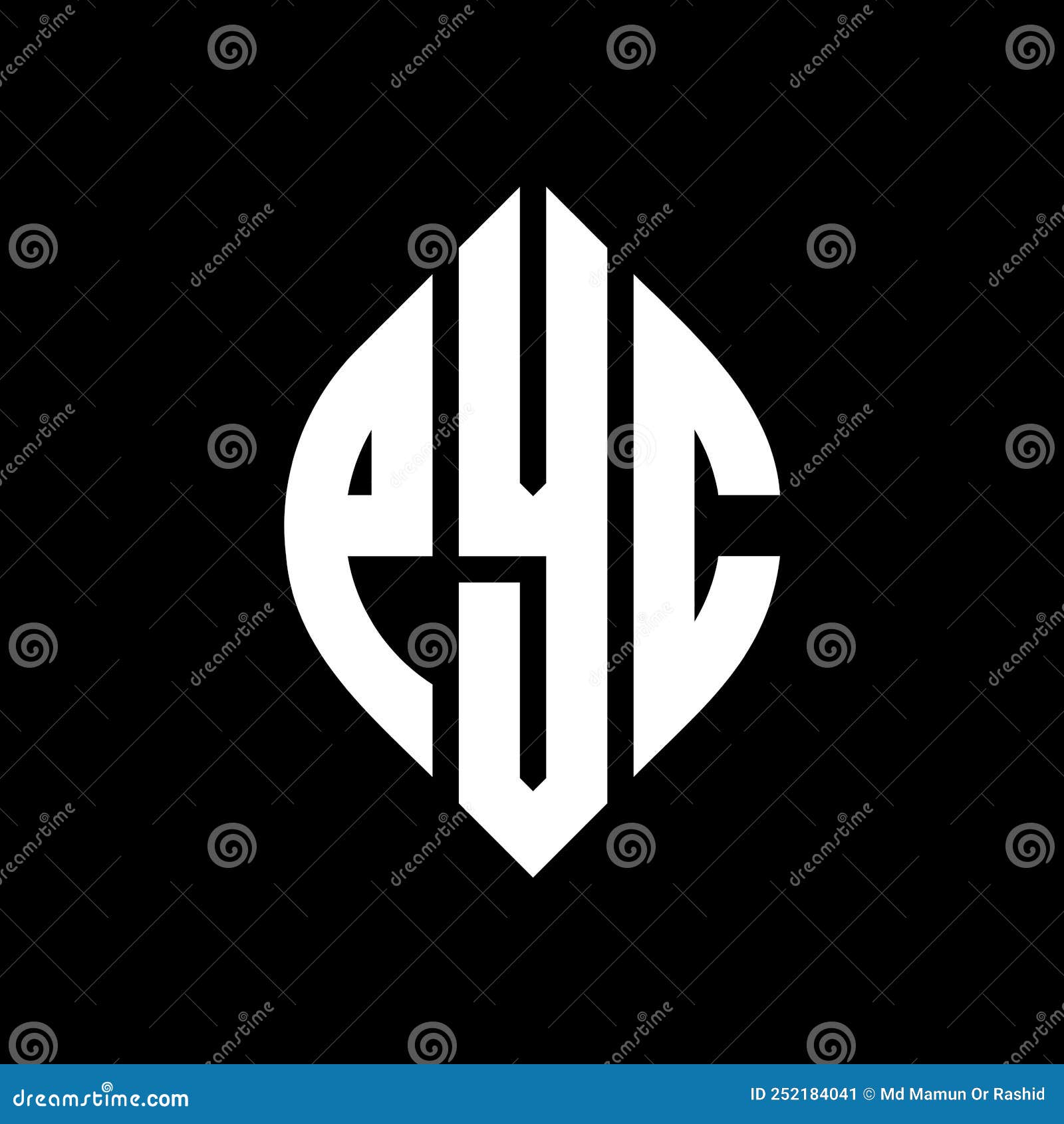 PYC Circle Letter Logo Design with Circle and Ellipse Shape. PYC ...