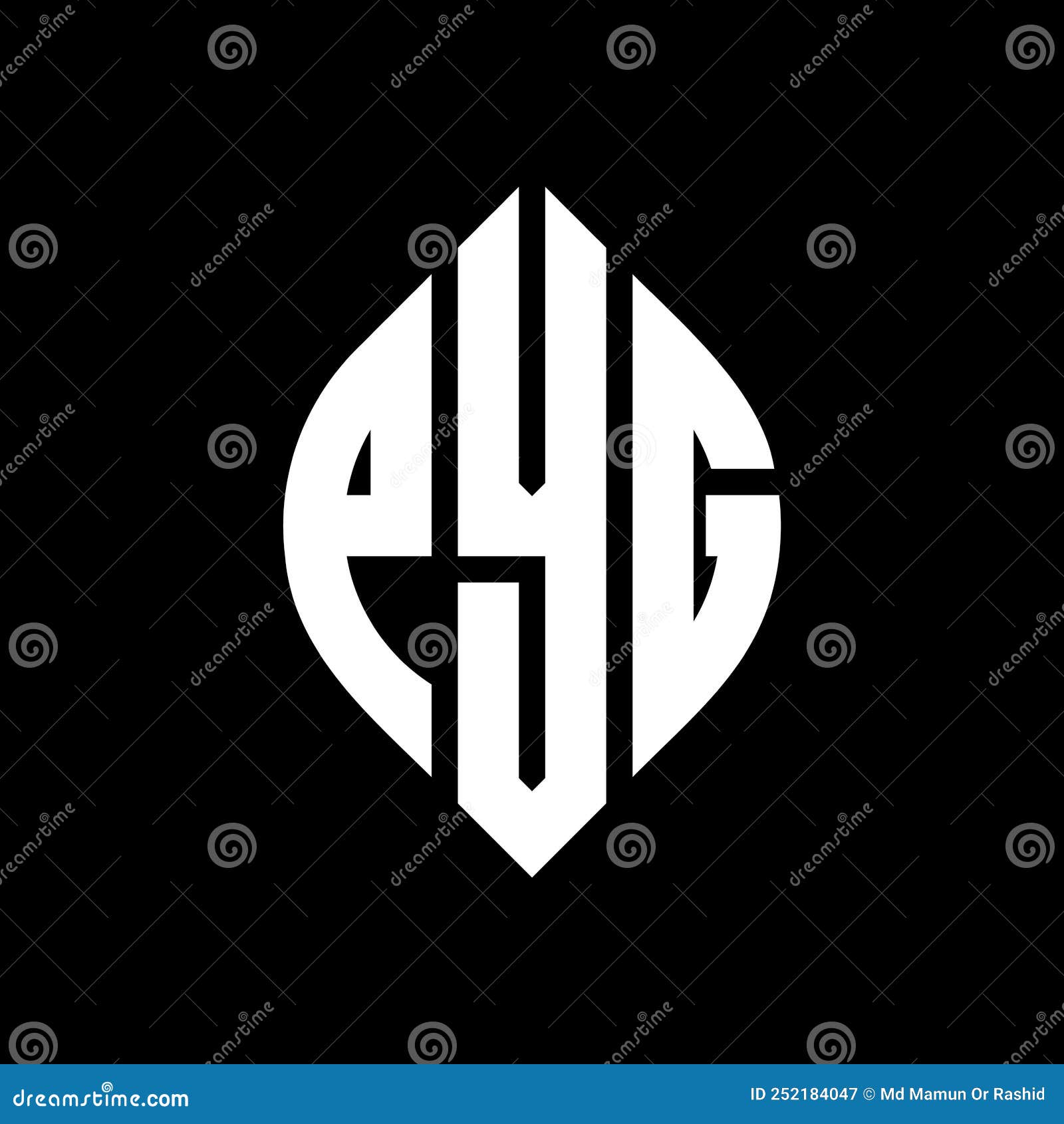 PYG Circle Letter Logo Design with Circle and Ellipse Shape. PYG ...